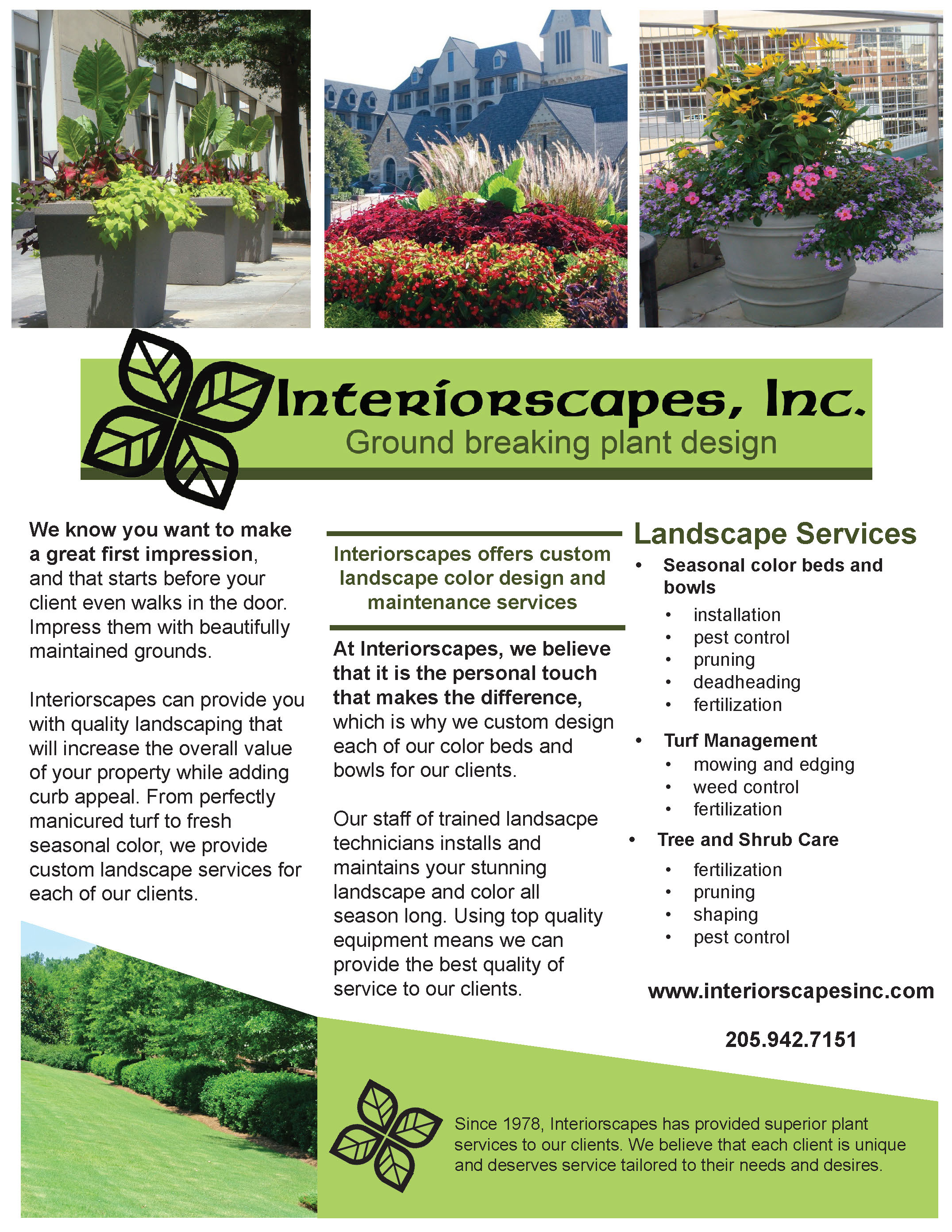 Landscape Flyer Final | Interiorscapes, Inc